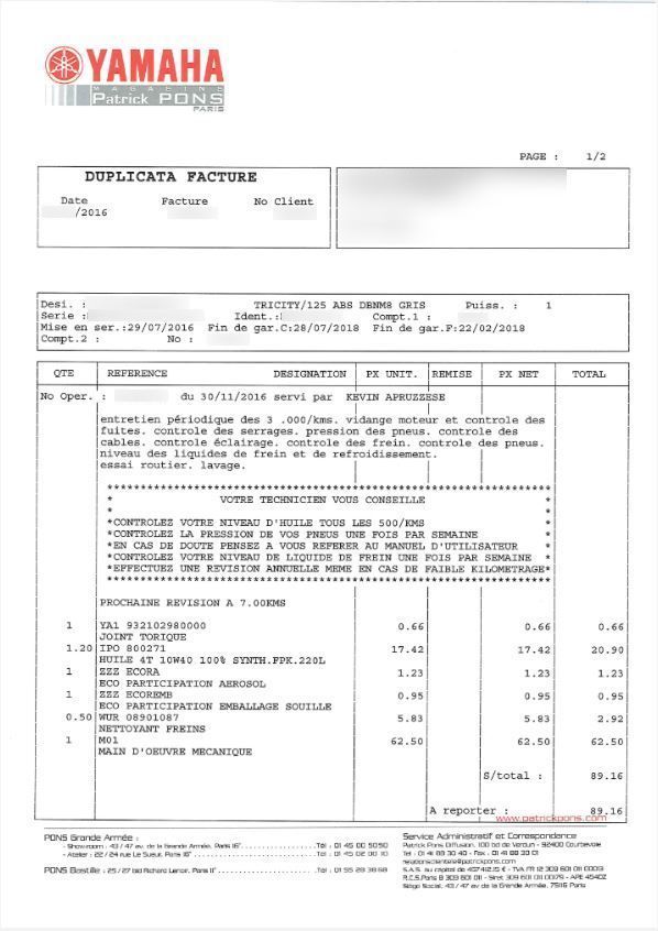 YAMAHA MW 125 - Paris - Bonnie&Car occasion