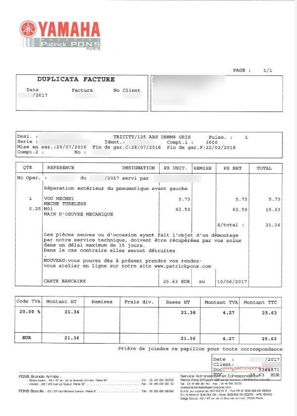 YAMAHA MW 125 - Paris - Bonnie&Car occasion