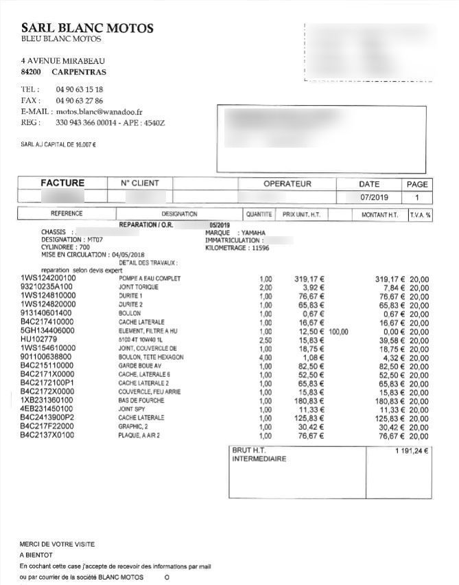 YAMAHA MT-07A - Vaucluse - Bonnie&Car occasion