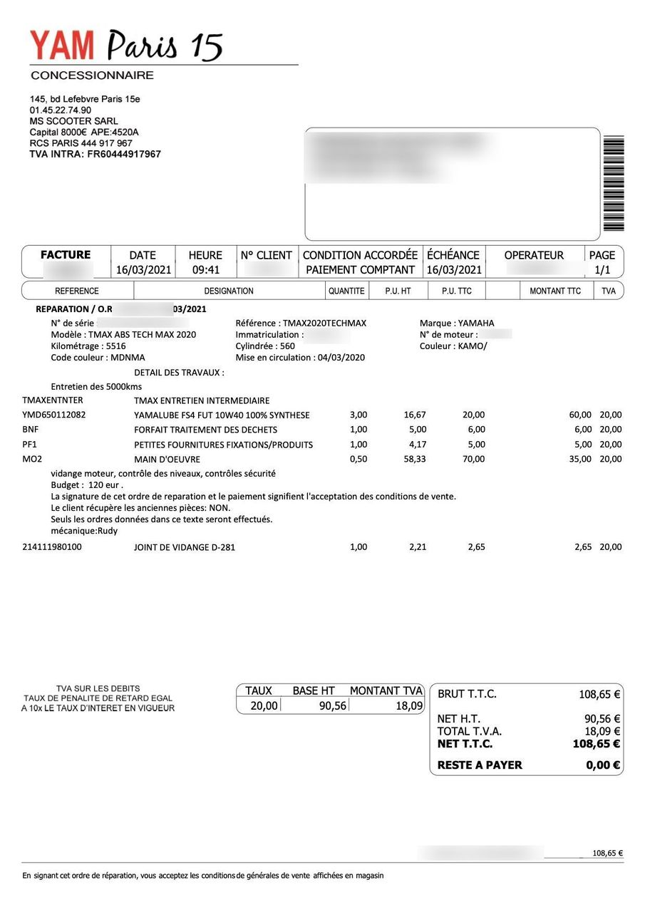 YAMAHA XP 560 D - Paris - Bonnie&Car occasion