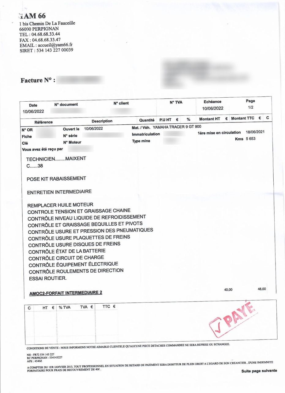 YAMAHA MTT 890 D - Pyrenees Orientales - Bonnie&Car occasion